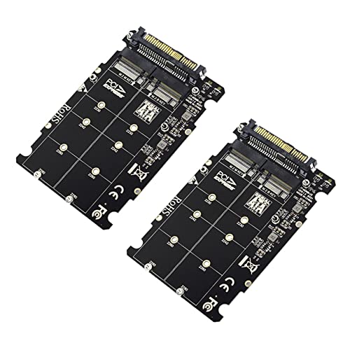 Viupolsor 2X,2 in 1 M.2 NVMe SATA U2PCB M.2 NVME SSD Key M Key B SSD to U.2 SFF-8639 Adapter PCIe M2 Converter Desktop Computer