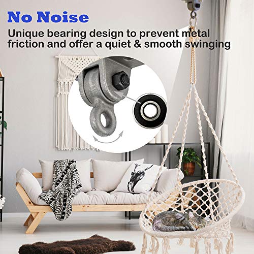 PACEARTH Heavy Duty Swing Hangers,4188 lb Capacity Swing Hanging Hooks,Rustproof Brackets for Swing Sets, Hammock, Wooden Playground Set, Porch, Set of 2
