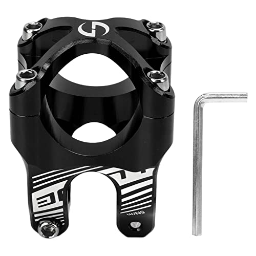 Pwshymi Handlebar Short Stem, Firmly Bike Stem High Strength Rust Proof Lightweight for Downhill Bikes for Road Bikes(Black)