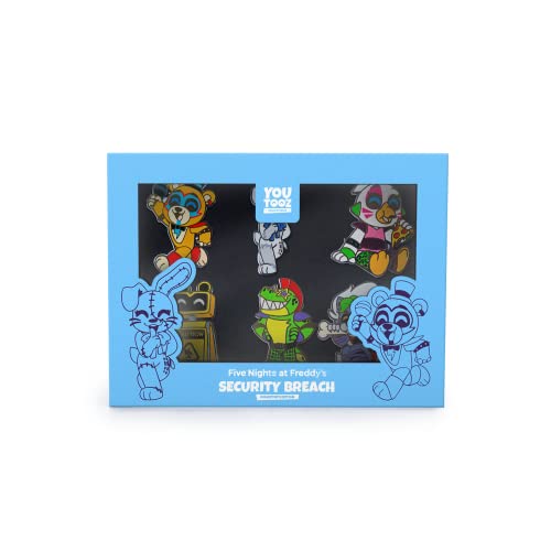 Youtooz Five Nights At Freddy's Security Breach Pin Set, Official Licensed FNAF Security Breach Pins, Collectors Box Includes 6 Pins By Youtooz Five Nights At Freddy's Collection