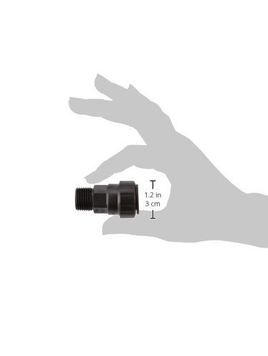 JG ProLock PSEI012024E Push-to-Connect Male Connector (10 Pack), 1/2" Cts x 1/2" Npt, Black, 10 Piece