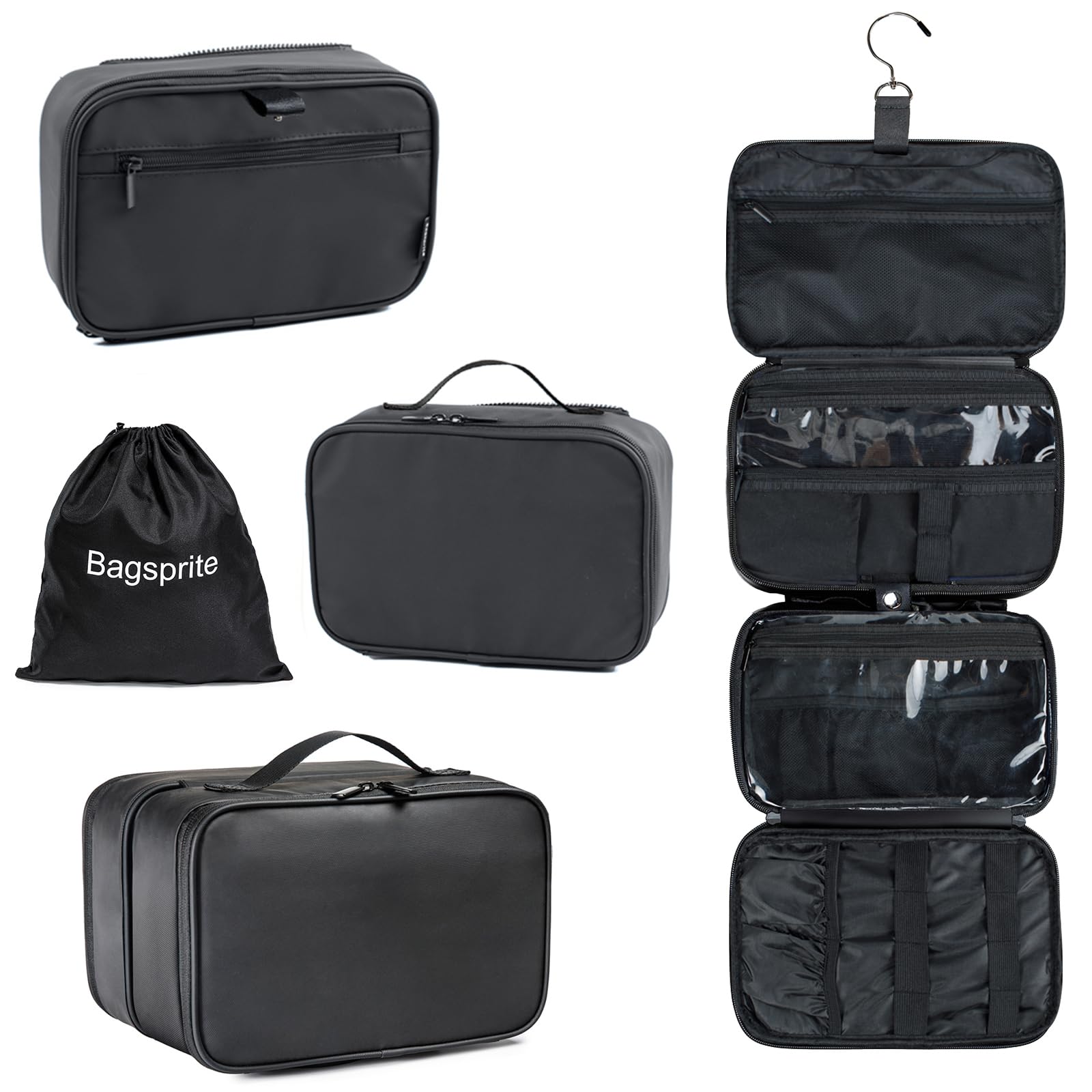 Toiletry Bag for Men, Hanging Travel Bag for Toiletries, Shaving Bag for Men Travel, Toiletry Bags for Traveling, Large Travel Size Toiletry Organizer (Upgraded) , Travel Case Kit Accessories