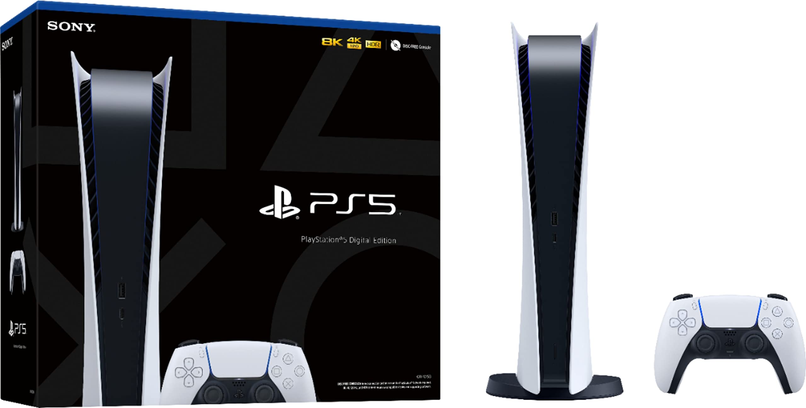 Sony Playstation 5 Digital Edition PS5 Console (Disc `Free)