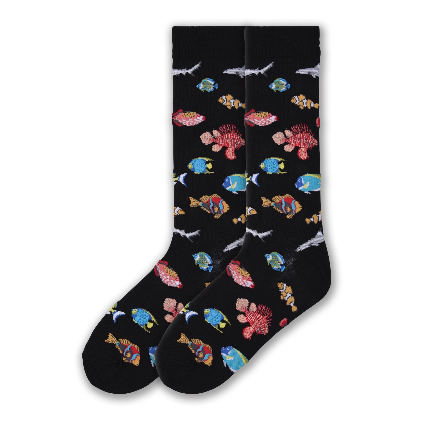 K. Bell Men's Water World Novelty Socks, Octopus (Black), Shoe Size: 6-12