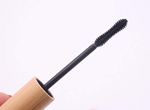 NATUWORLD 2Pcs 6ml Bamboo Mascara Tube Bottles Refillable Empty Eyelash Container Vials with Eyelash Wand and Plug for Castor Oil Eyelash Growth Oil DIY Mascara Travel Bottles Makeup Beauty Tools