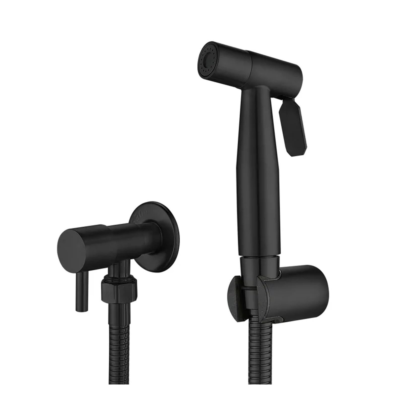 Toilet Bidet Set Self Cleaning Anal Shower Bidet Sprayer Stainless Steel Cold Spray Gun Toilet Cleaning Handheld Bidet (Color : Black Bidet Set)