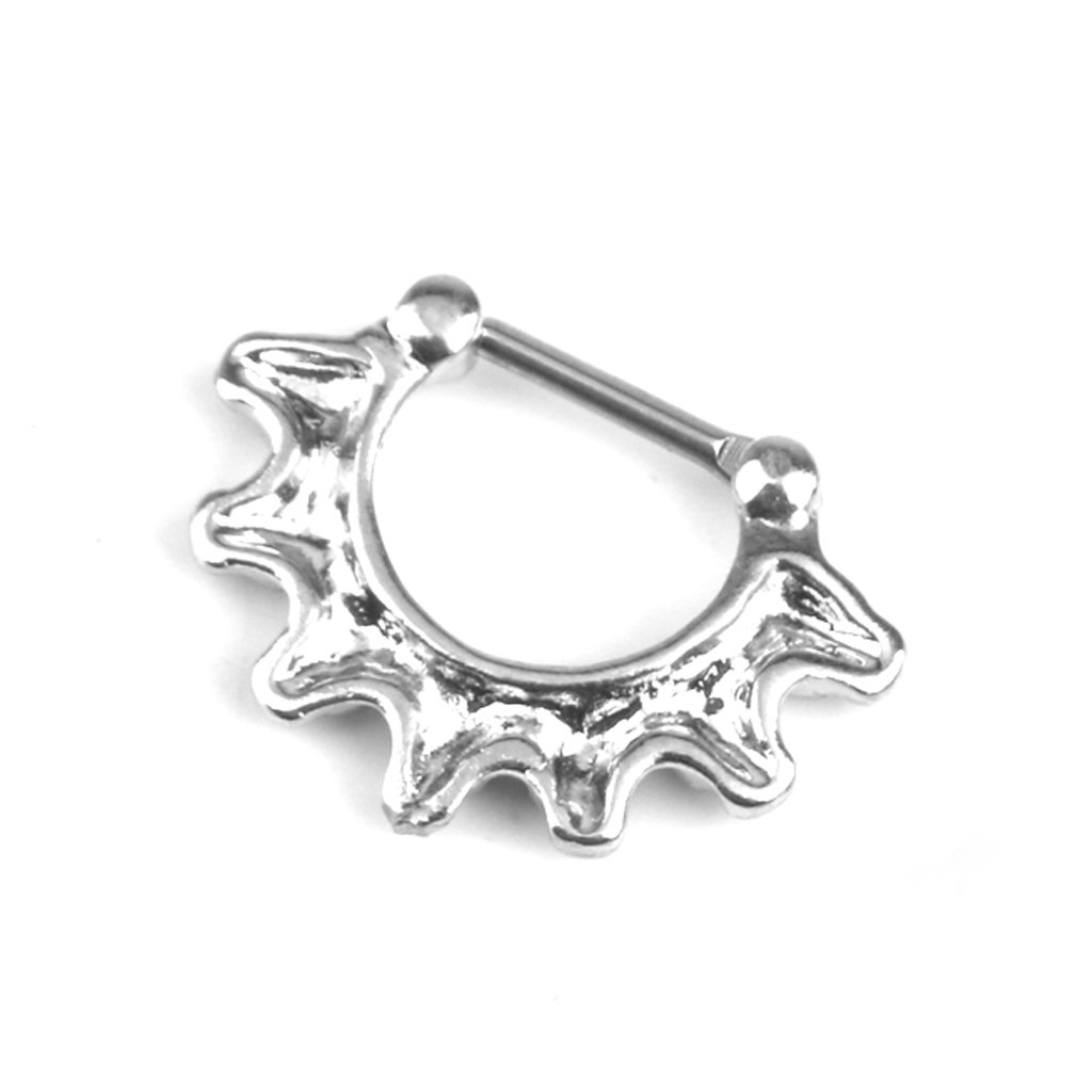 LoveinDIY Silver Stainless Steel 16g /1.2mm Skull Septum Nose