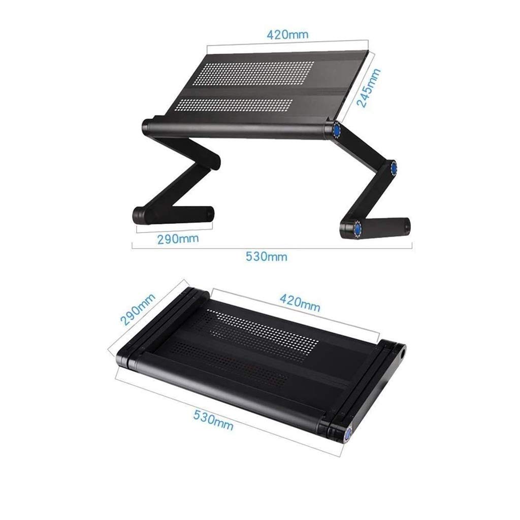 KXDTZ Portable Laptop Stand, Bed Folding Computer Desk Ideal for Men and Women Students Computer Aluminum Stands
