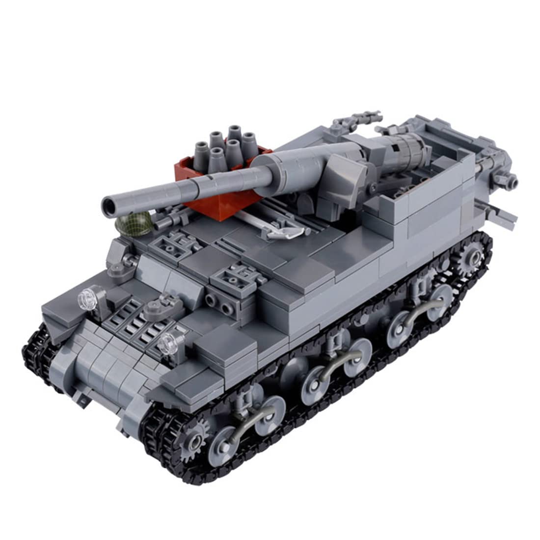 Topoo Tank Building Kit WW2 Military War Battle Tank Sets Army Vehicles Model Compatible with Lego Space Wars COBI - M12 Carriage Tank Model