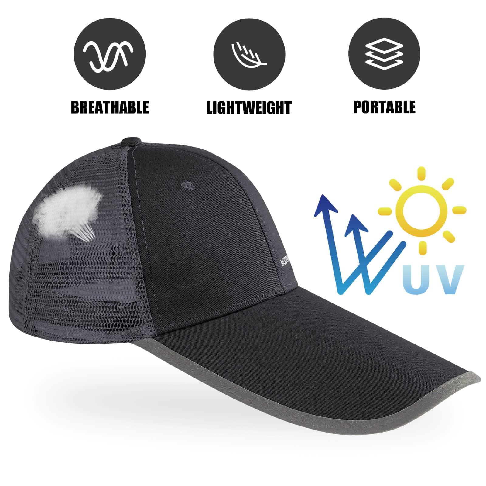 Nimsqury Long Bill Baseball Cap for Men Women - Cotton Plain Dad Hat Adjustable Size (as1, alpha, m, l, Black-Summer, M)