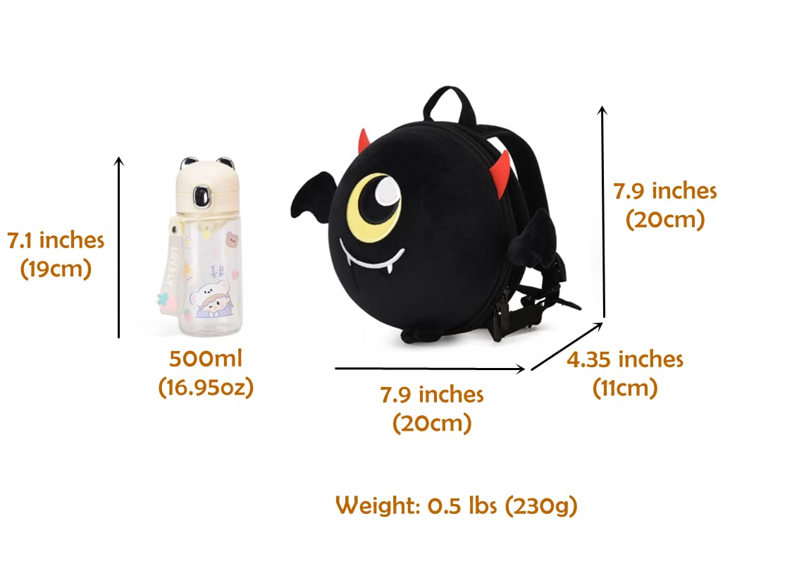 TONG&HIN.Y Toddler Safety Harness Backpack with Leash,Little Kid Anti Lost Leash Backpack Boys Girls,Kids Baby Harenss Backpack(Black)
