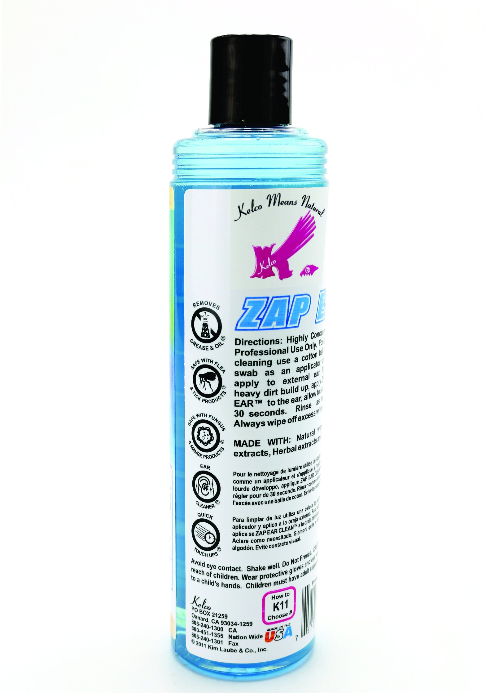 Kelco RTU Zap Ear Cleaner, 11.7 fl. oz., Model: KE303312