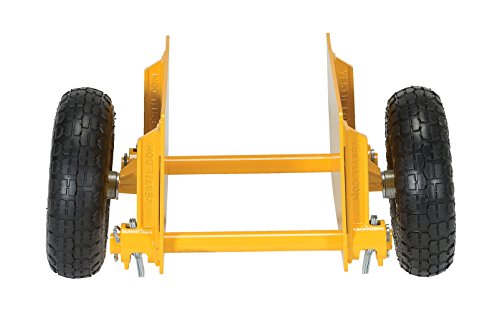 Vestil PLDL-ADJ-10PN Steel Adjustable Panel Dolly with Pneumatic Wheels 20-7/8 in. x 15 in. x 11-1/2 in. 600 Lb. Capacity Yellow