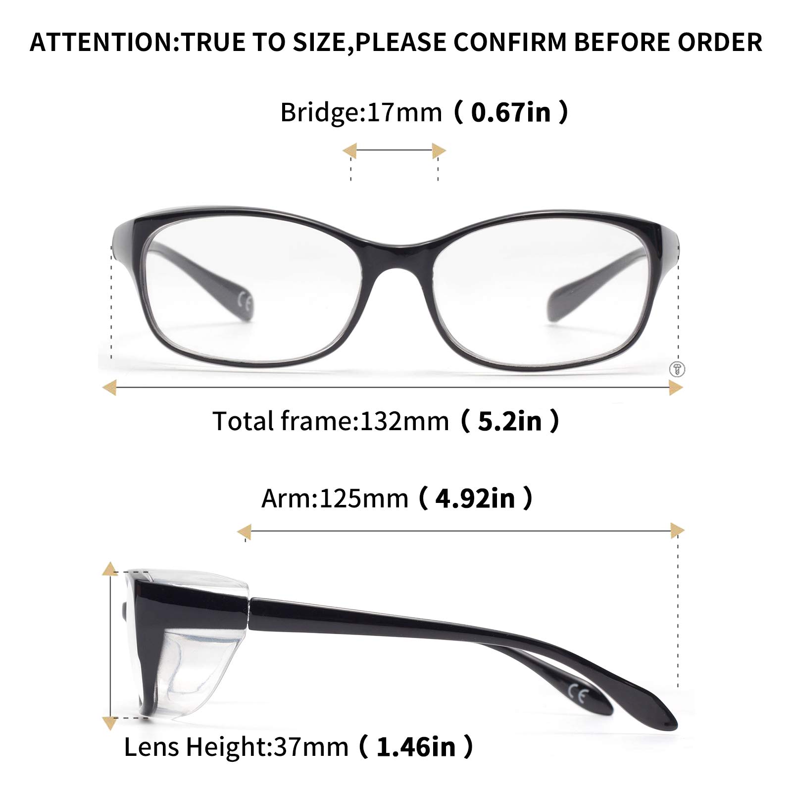 LianSan Anti Fog Safety Goggles for Nurses, Side Shields Lab Goggles, PPE Protective Safety Glasses for Women Men Blue