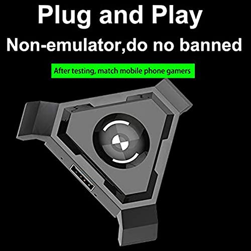 RUIYUYUZ Keyboard Mouse Bluetooth 4.1 Converter Kit,Mobile Gamepad Android PUBG Controller Keyboard Mouse Gaming Converter for iOS Ipad to PC