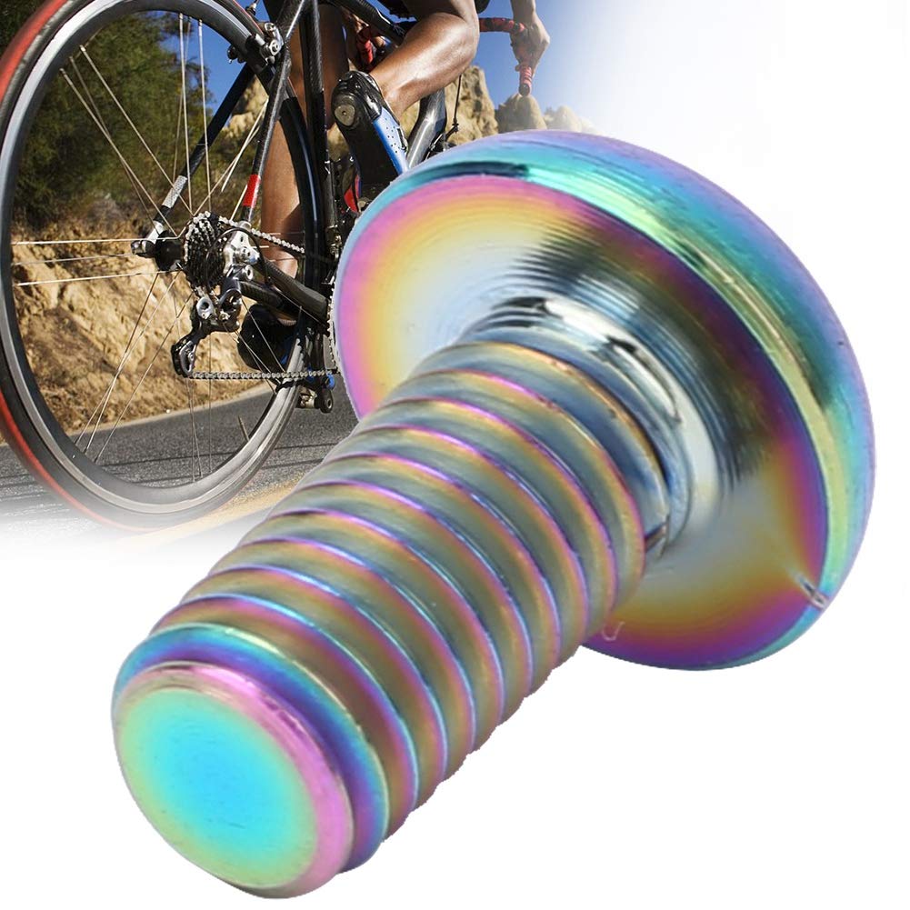 LetCart Bicycle Screw,Bike Stem Fixed Screws,5pcs / Pack Titanium Alloy M512 Bicycle Water Bottle Cage Bolts M510 Disc Brake Screws (M512Gold)
