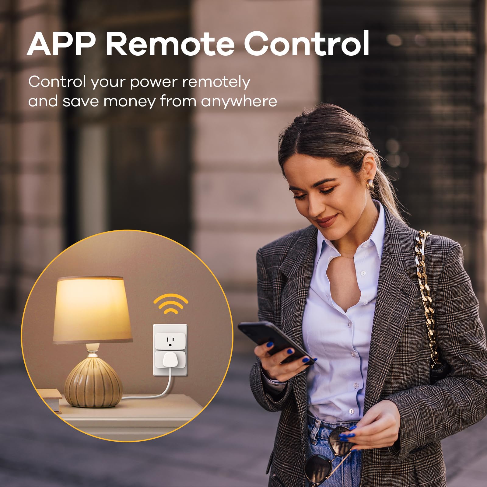 Linkind Smart Plug 15A/1800W WiFi Outlet, Compatible with Alexa, Google Home, Wireless Socket Remote Control Switch with Timing Function, No Hub Required, 2.4GHz Only, 4 Pack