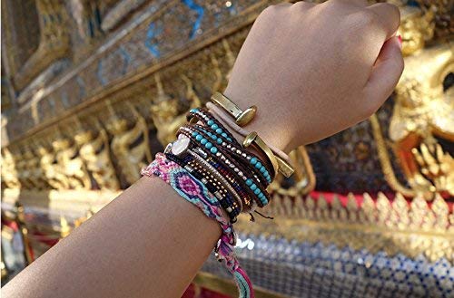KELITCH New Star Turquoise Bracelets Love Silver Beads 3 Wrap Bracelet Women Shell Pearl Bracelets