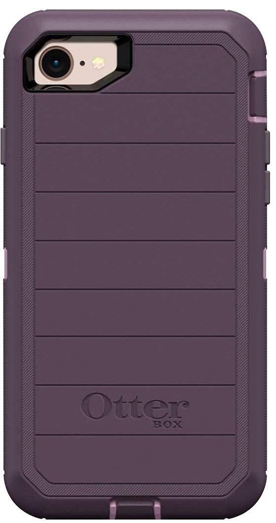 OtterBox Defender Series Rugged Case & Holster for iPhone SE 3rd Gen (2022), iPhone SE 2nd Gen (2020), iPhone 8/7 (NOT Plus) Retail Packaging - Purple Nebula - with Microbial Defense