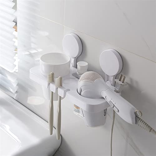 MAJHER Dryer Stand, Bathroom Organizer Storage Rack Hair Dryer Holder Wall Shelf Toothbrush Holder Comb Stand Bathroom Accessories Set