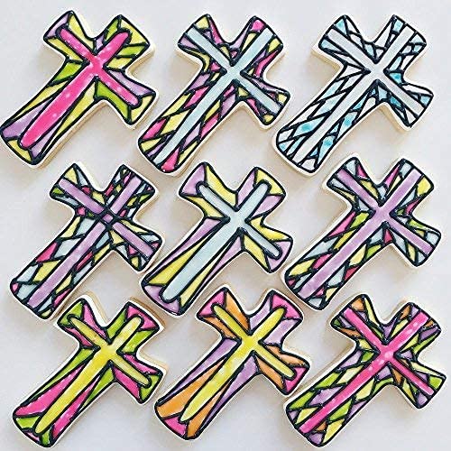 Religious Baptism/First Communion Cookie Cutters 2-Pc. Set Made in the USA by Ann Clark, Dress and Holy Cross