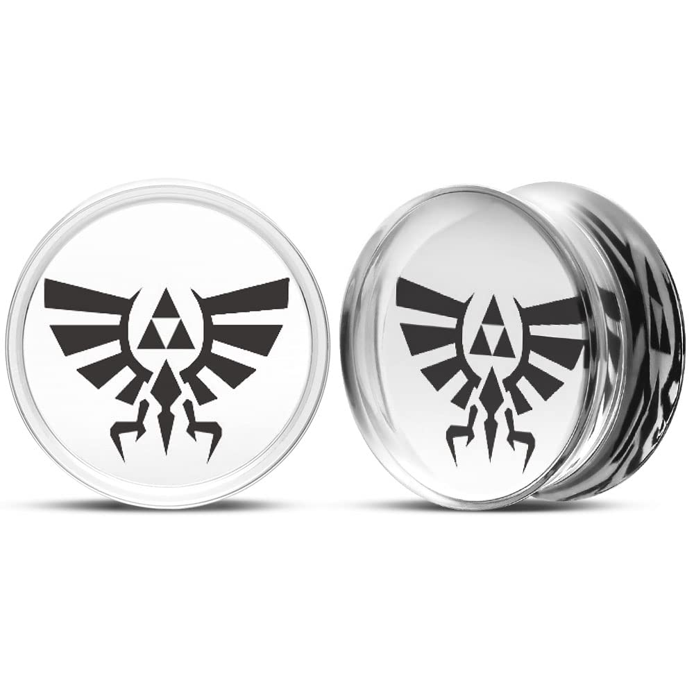 POBAISITER 2 PCS Ear Gauges Resin Acrylic Transparent Stretching Tunnels Expanders Body Piercing Jewelry