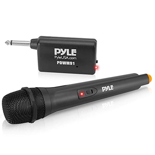 Pyle Portable Bluetooth PA Speaker System with Wireless Microphone - 1200W Speaker with 15" Subwoofer, Flashing Lights, Rechargeable Battery and VHF Narrow Band Wireless Microphone System