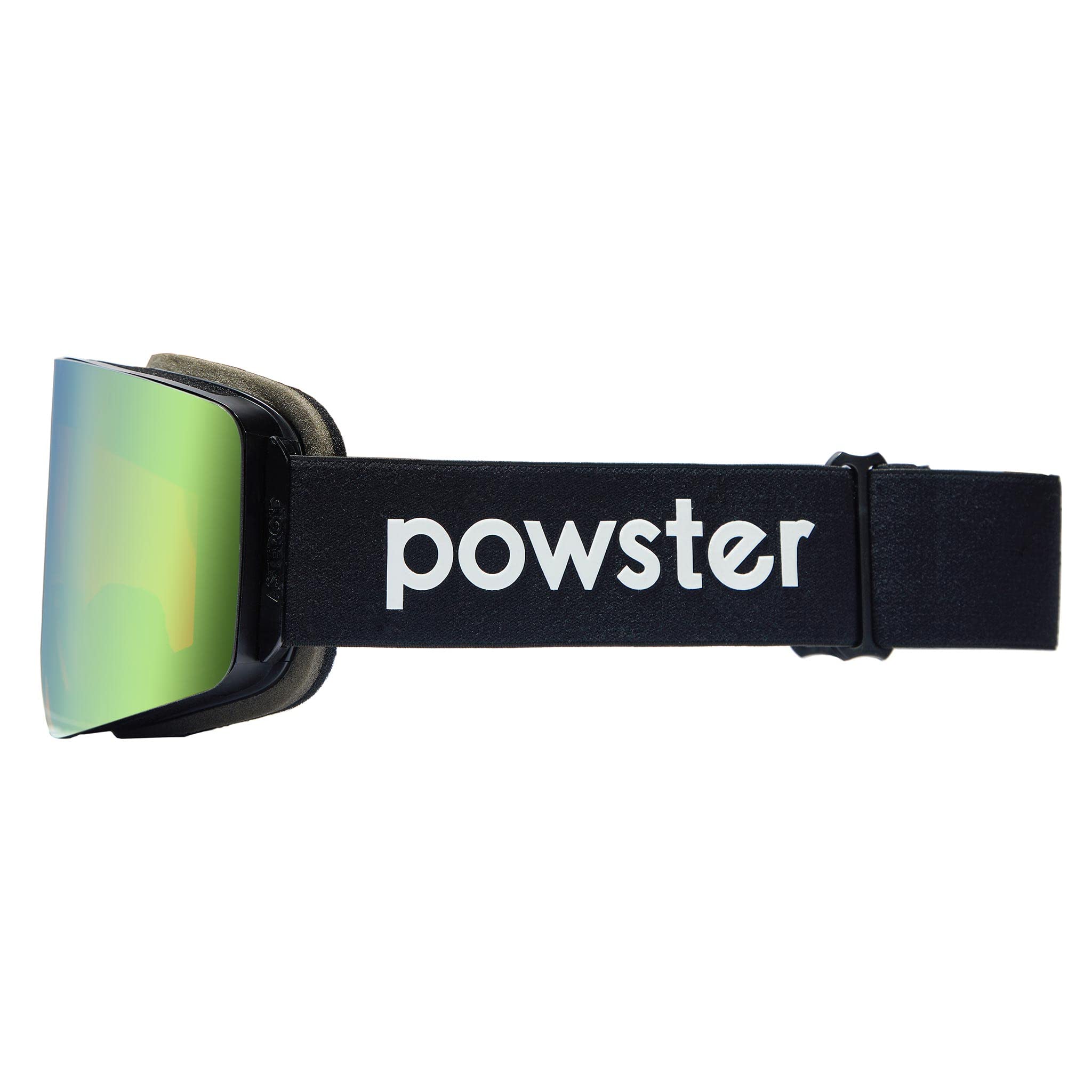 Powster Asteroid Ski Goggles with Bonus Lens(Orange)+ Goggles Case,Snowboard Snow Goggles for Men Women (Green-Black)