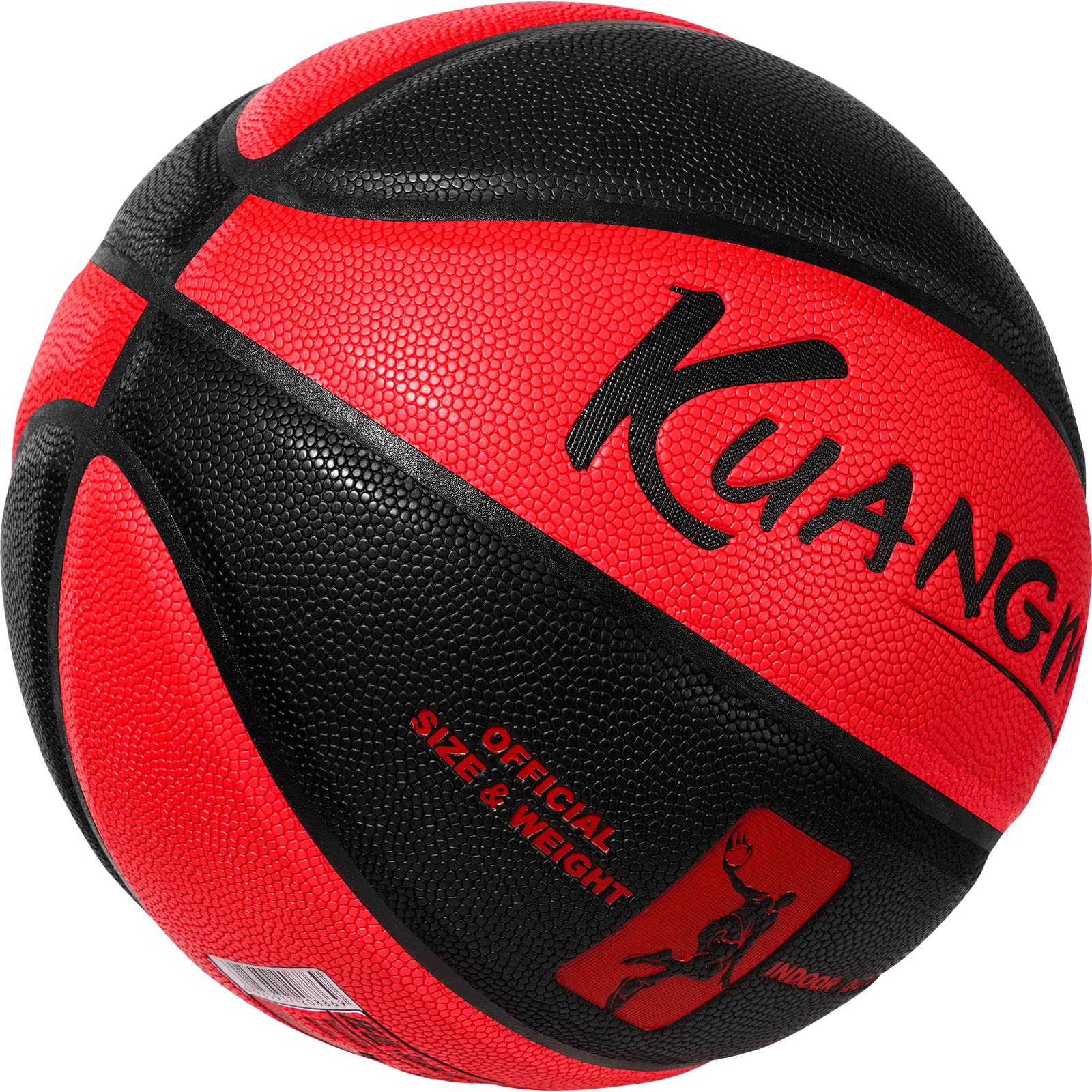 Kuangmi Personalized Basketball Fancy Streetball Indoor Outdoor (Size 7/29.5β) (Black Red)