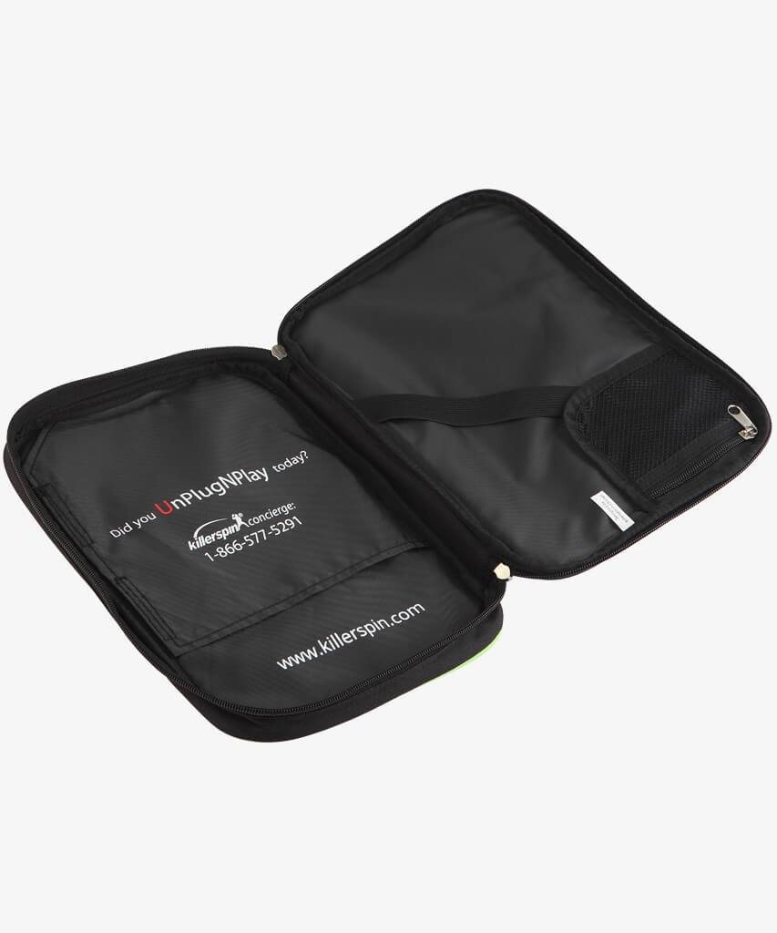 Killerspin Optima Ping Pong Paddle Carry Case| Padded Table Tennis Racket Cover| Reinforced Padded Polyester Bag for 2 Ping Pong Bats| Side Accessory Pocket for 8Ó Tablets| Protective Zipper Enclosure
