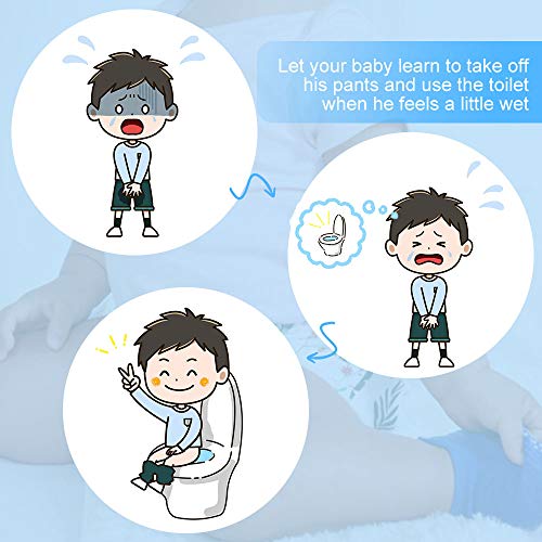 Lictin Potty Training Pants for Toddlers-4 Pcs Underwear Training Pants with 2 Pcs Baby Cloth Diapers Inserts, Reusable 7-Layer Potty Training Underpants for Infants Toddlers 2-3 Years
