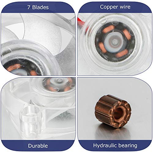 MakerHawk 40 40 10 Fan 24V Hydraulic Bearing Brushless Cooling Fan RGB LED DC 4010 40x40x10mm 0.05A for 3D Printer, PC, Case, CPU
