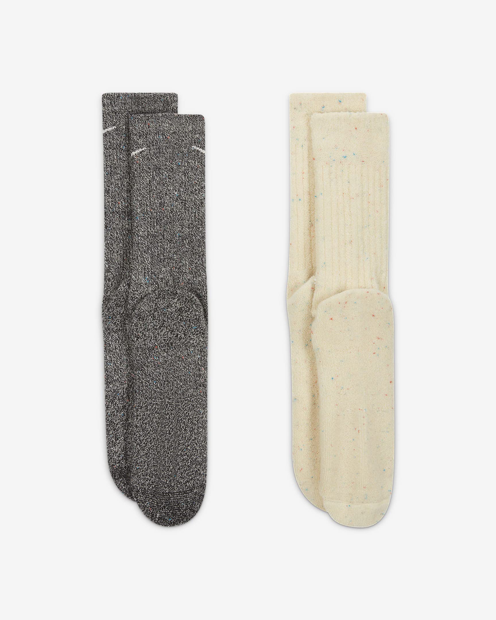 Nike Men`s Everyday Plus Cushioned Training Crew Socks 2 Pairs (Multi(DM7086-902)/C, Large)