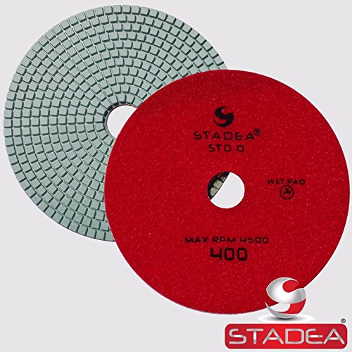 Stadea PPW252B Diamond Polishing Pad 7 Inch Grit 100 For Marble Concrete Stones Terrazzo Granite Floor Polishing