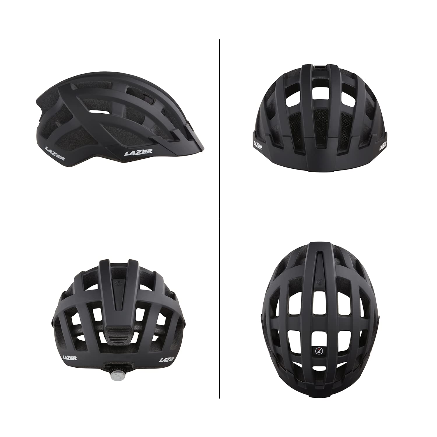 LAZER Compact DLX MIPS Bike Helmet, All-Purpose Bicycle Helmet for Adults with Visor, Matte Black, One Size