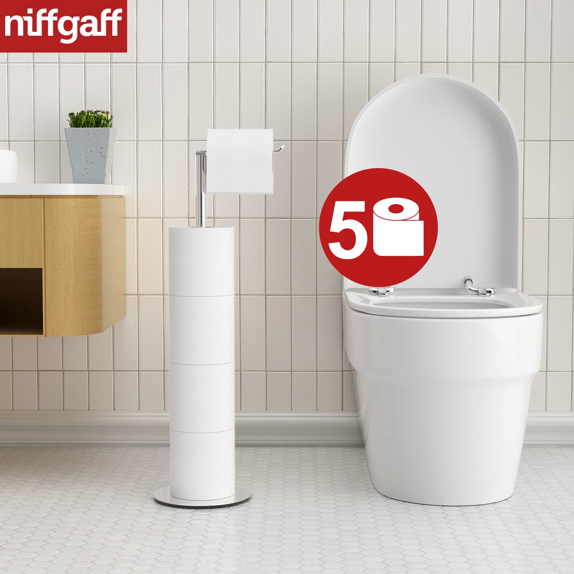 NIFFGAFF Toilet Paper Holder Stand