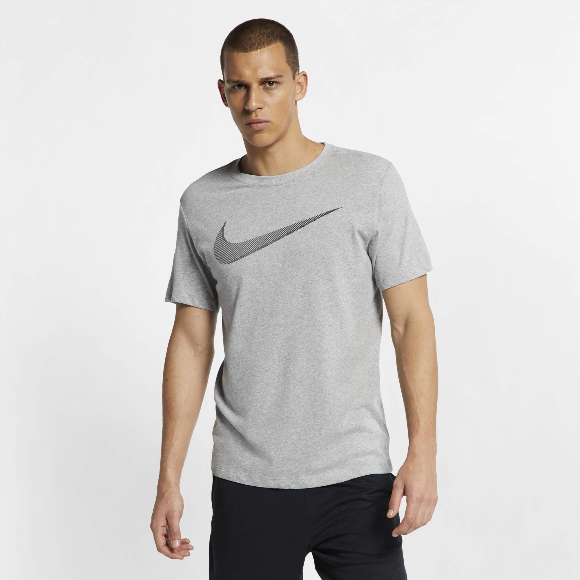 Nike Men's Sportswear Swoosh T-Shirts (Medium, Green/Light Green Swoosh)