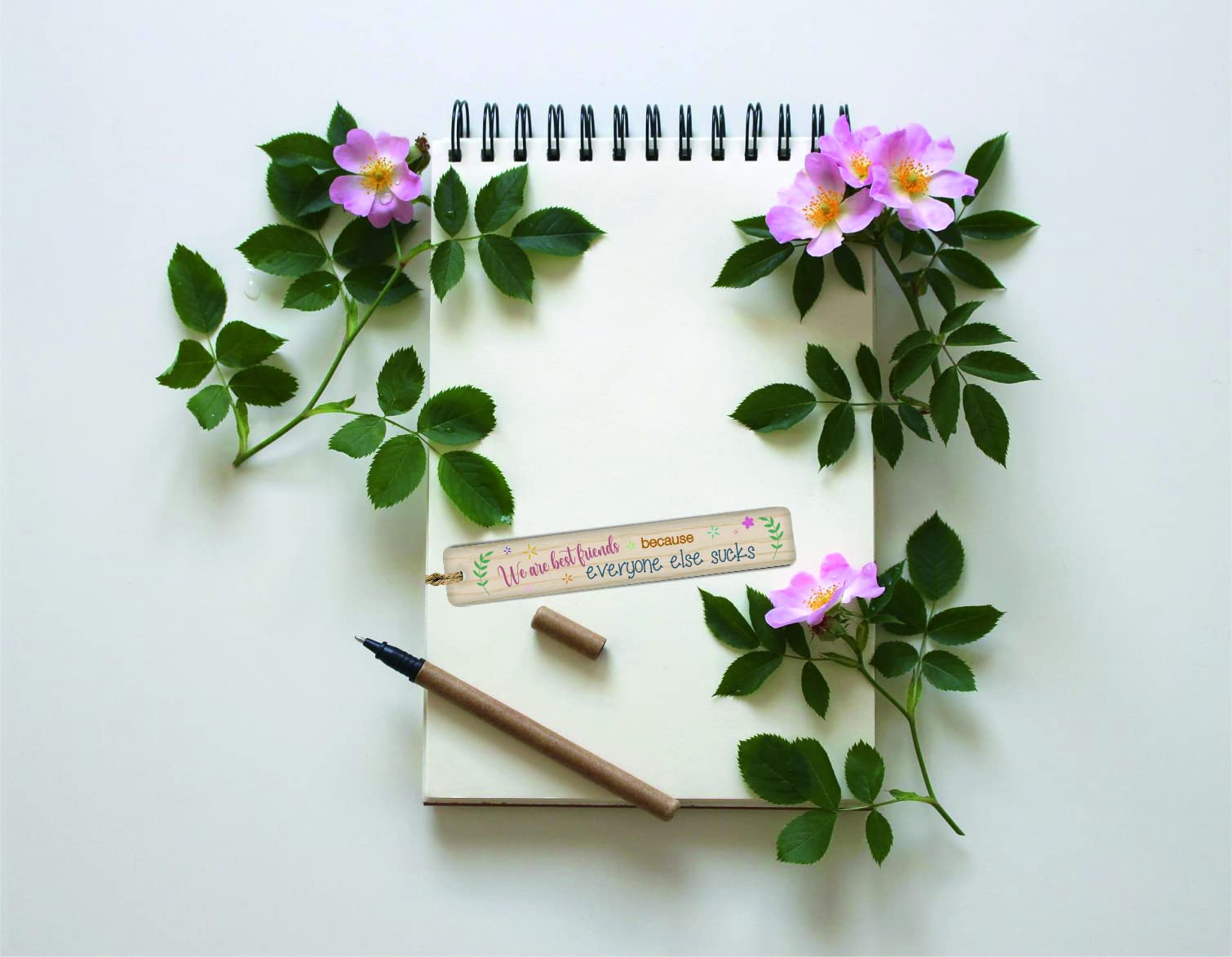 KYBELEBOHO - We are Best Friends Because Everyone Else Sucks - Wooden Bookmarks - Sign Gift - Bookmarks for Book Lovers - Book Markers for Women