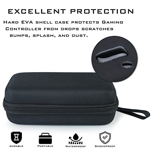XORDING® Carrying Case Compatible with Backbone One, Nylon Hard Shell, Large Protective Carrying Case, with a Wristband, Keychain and net Pocket for Accessories (Black/Red)