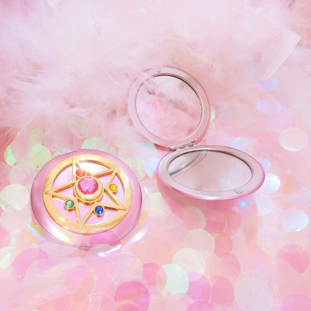 Makeup Compact Mirrors, Personal Portable Travel Handheld Foldable Double Sided Mirror