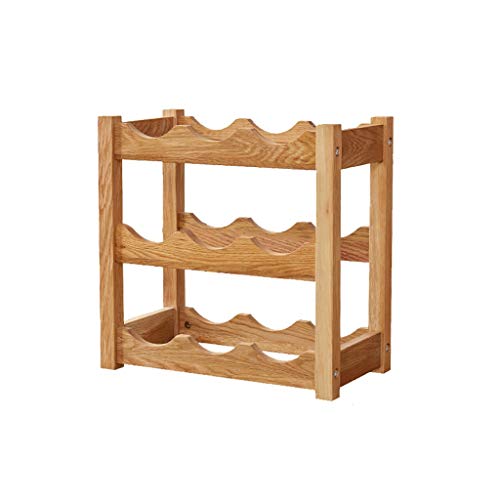 Wine Rack Wine Rack Freestanding Wine Rack Shelf Wine Glass Holder Cup Holder Wine Cooler Plug-in Wine Rack 9 Bottles of Red Wine Can Be Placed