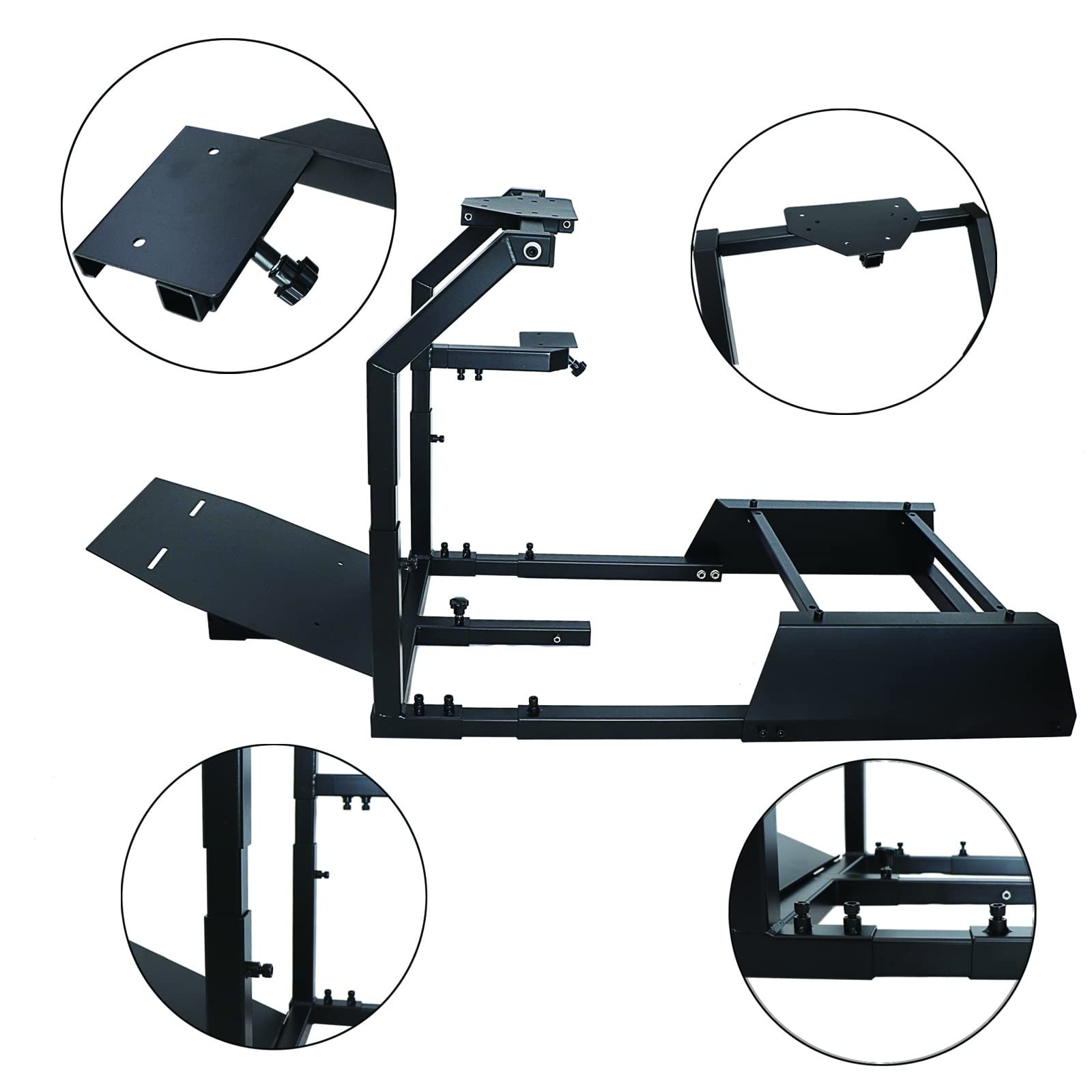 Nejoney Racing Steering Wheel Stand,Three screen stand，Pro Driving Simulator Cockpit Compatible with PS4 PS3