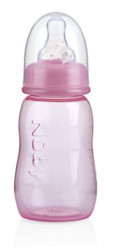 Nuby Standard Neck Tinted Feeding Nurser, 1 Count (Pack of 1), Colors May Vary
