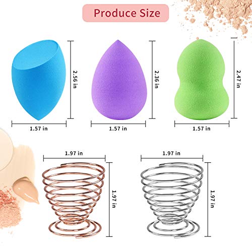Makeup Sponge 18 Pcs Set-Beauty Sponge Foundation Blending Sponge with 2 Pcs Egg Sponge Blending Holder Stand, Flawless for Liquid & Creams & Powers (Sponge stand color random)