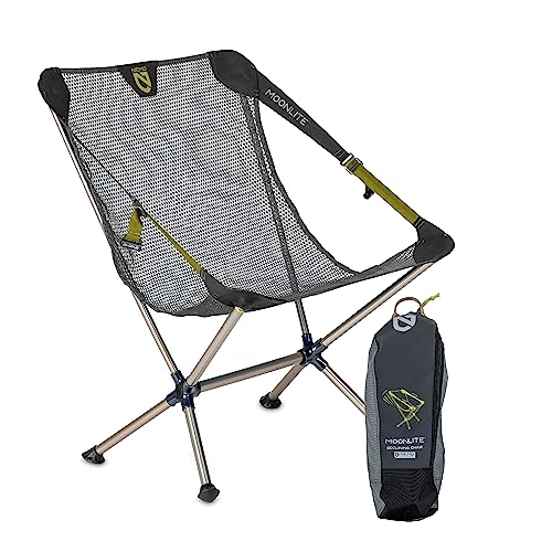 NEMO Moonlite Reclining Camp Chair | Portable Backpacking and Camping Chair with Adjustable and Foldable Options, Goodnight Grey