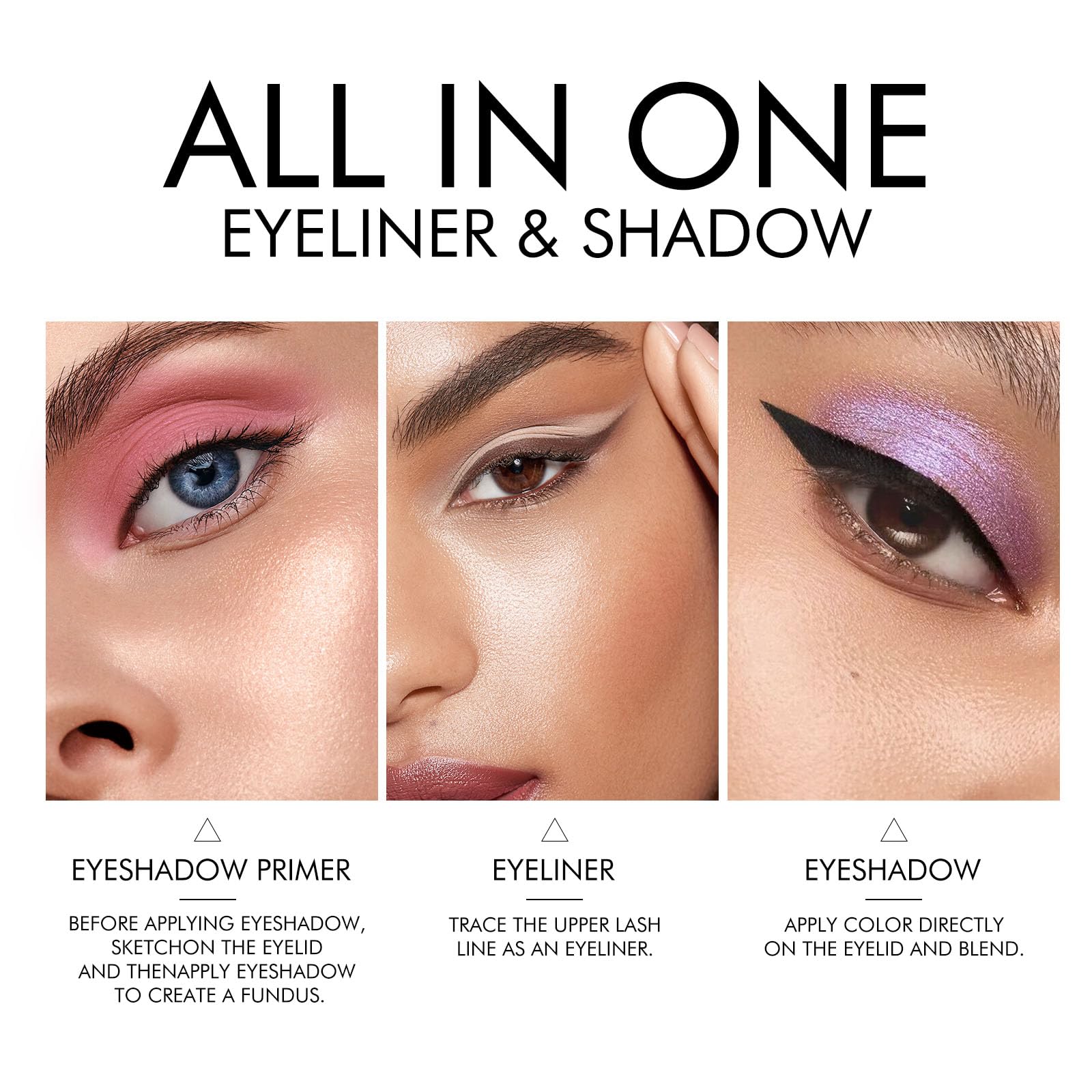 KYDA 4 Colors Liner and Eyeshadow Stick, Multiuse Cream Eyeliner Eyeshadow, Lasting Matte Shimmer Tones, All In One Eyes Makeup Stick Set, Colorful Eyeliner & Shadow Pencil, by Ownest Beauty-Set B