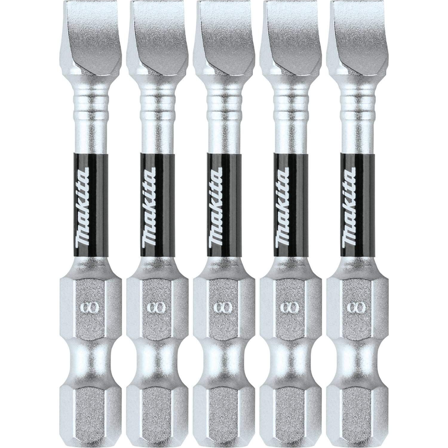 Makita E-01024 Impact XPS™ #8 Slotted 2" Power Bit, 5/pk