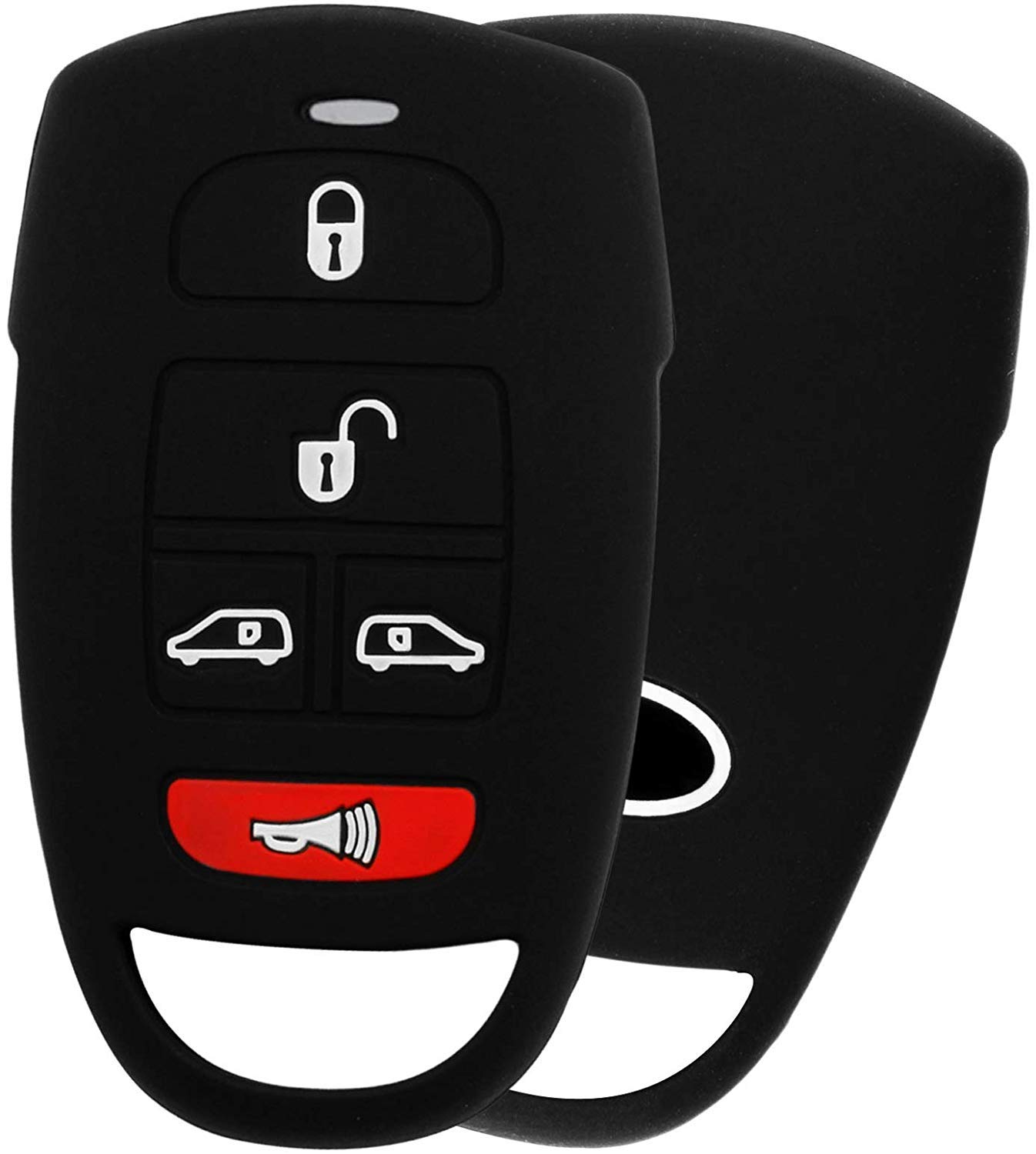 KeyGuardz Keyless Entry Remote Car Key Fob Outer Shell Cover Soft Rubber Case for Kia Sedona Mini Van Hyundai Entourage