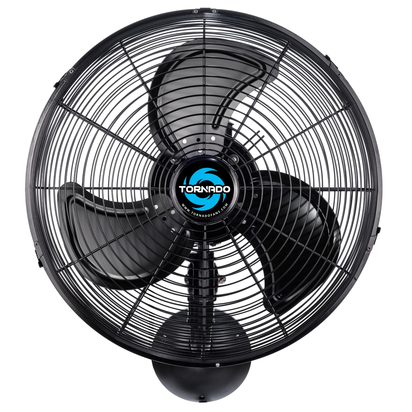 Tornado 16 Inch Pro Series Waterproof Outdoor Oscillating Wall Mount Fan - High Velocity Heavy Duty Metal Wall Mount Fan for Industrial, Commercial, Residential, and Greenhouse Use - UL Safety Listed