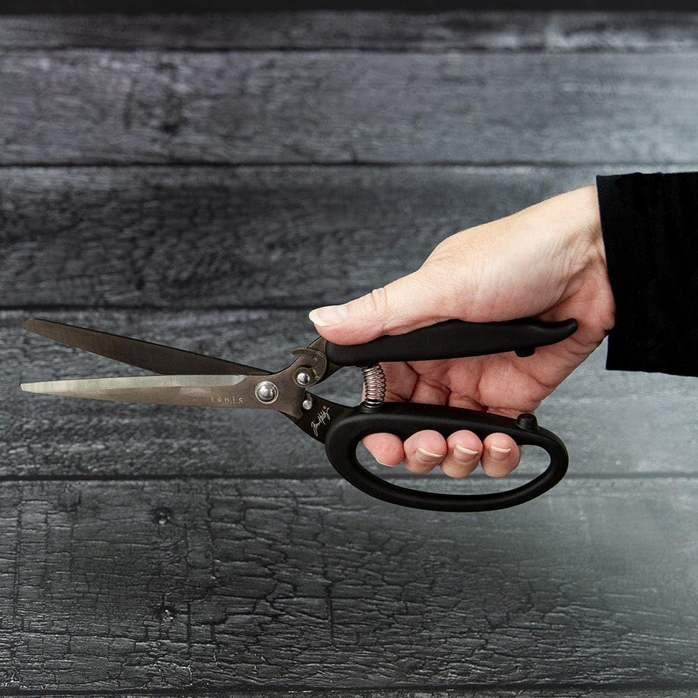 Tonic Studios Tim Holtz Recoil Scissors - Titanium Coated, Double-Beveled Blades, Black (9.5'')